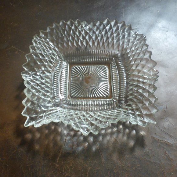 Vintage | Accents | Vintage Art Deco Style Large Glass Ashtray | Poshmark